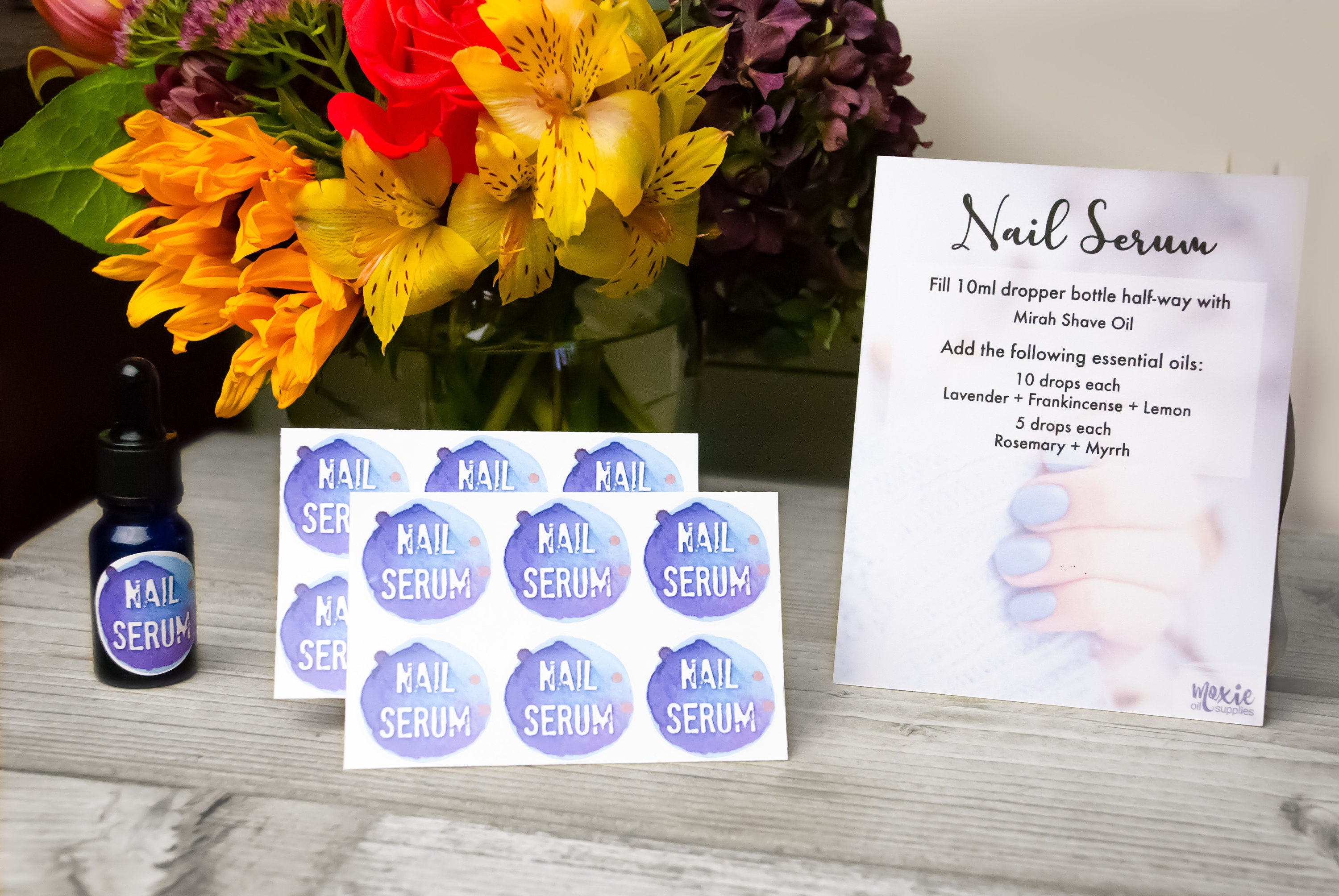 Nail Serum Labels + Recipe Card - Etsy