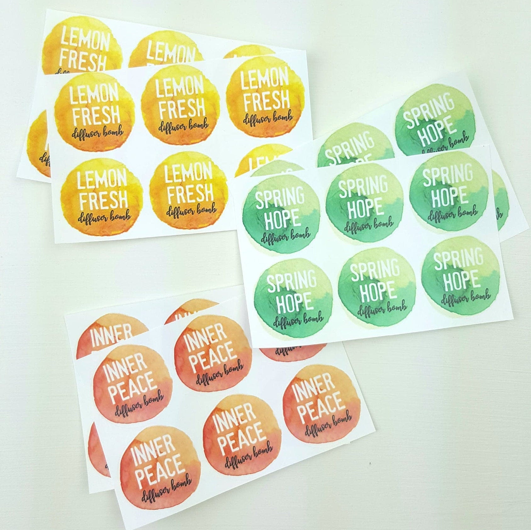 Diffuser Bomb stickers sets of 12 1.25 inch rounds | Etsy