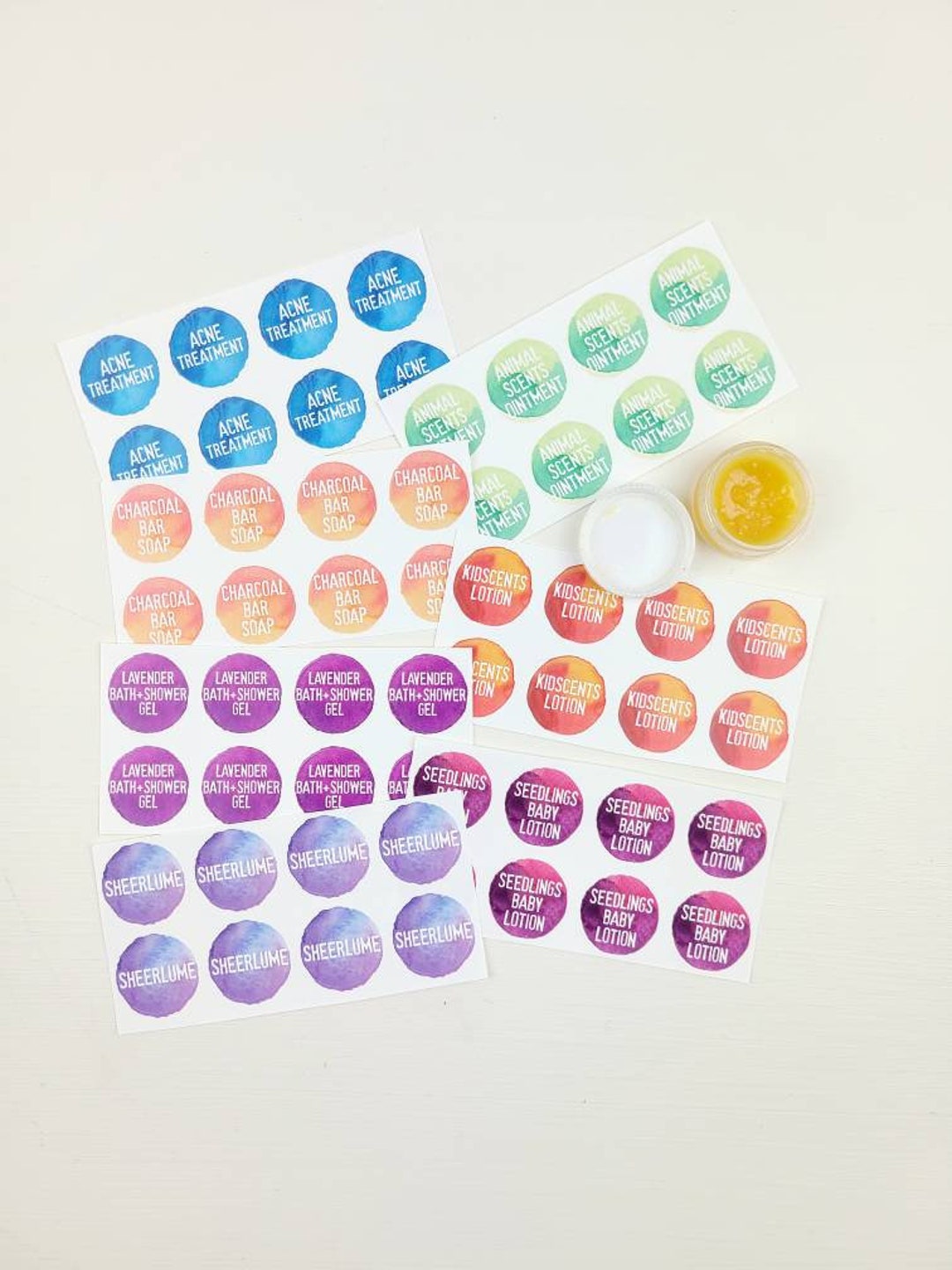 Travel Size Lid Stickers (16 of Each Design, .875") - Etsy
