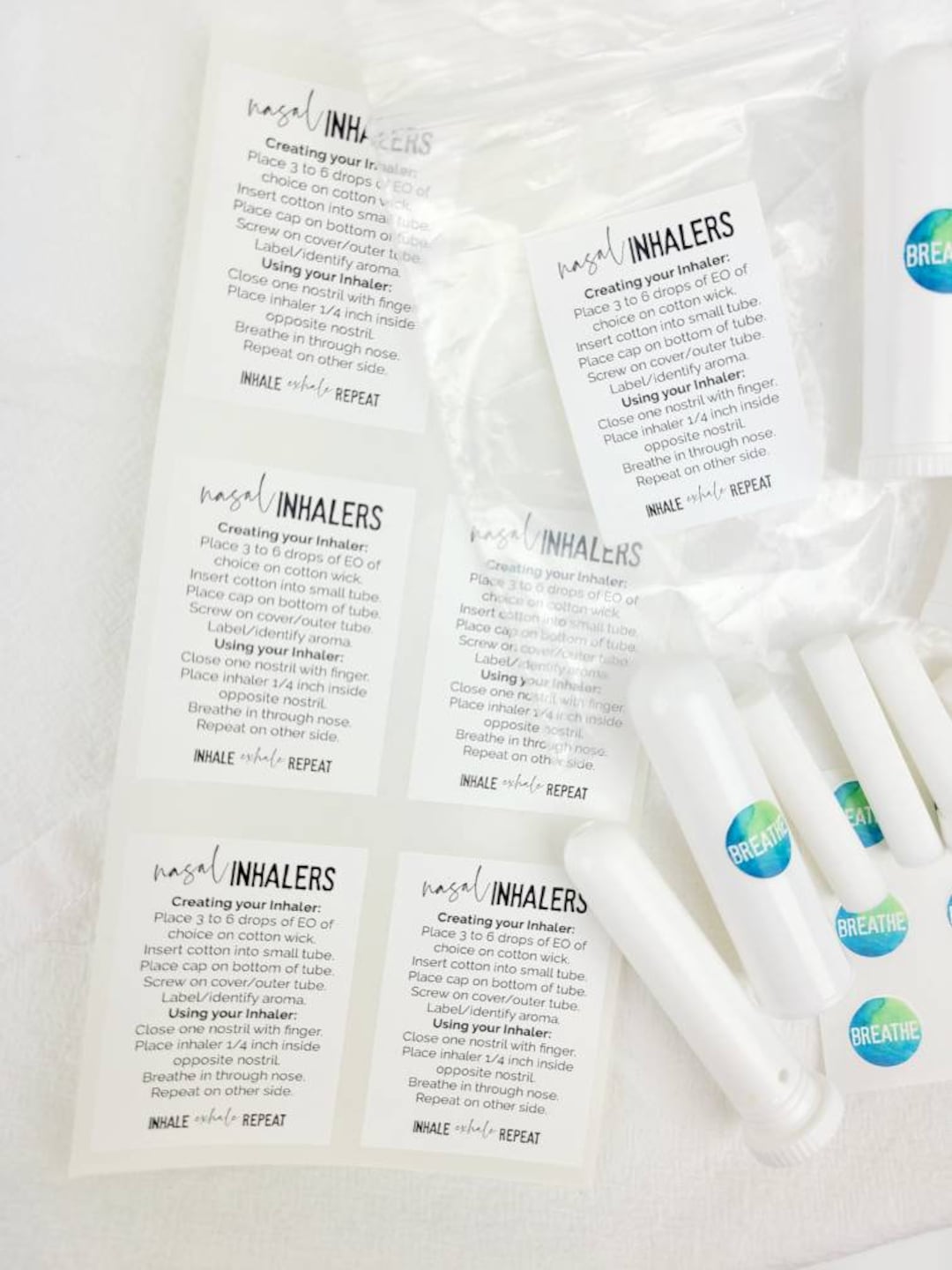 Nasal Inhaler Label / Instructions (set of 6) - Etsy