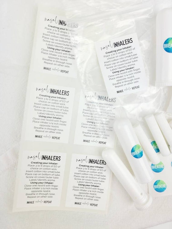 Nasal Inhaler Label / Instructions set of 6 | Etsy