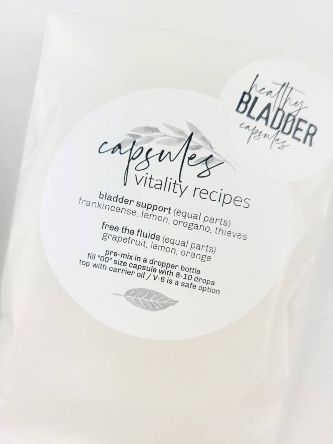 Labels for Capsules: Vitality Recipes - Etsy