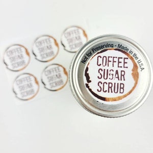 Set of 6 Stickers - "coffee Sugar Scrub" - Etsy