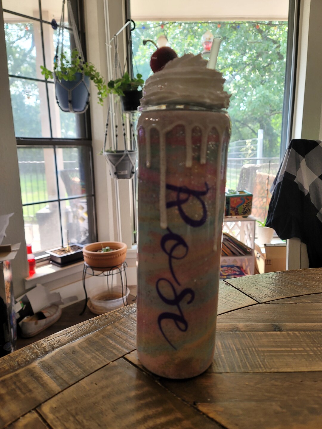 Epoxy Tumbler With Whipped Cream Topper 30 Oz - Etsy