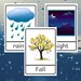 Flashcards of the Weather, Seasons, Day and Night for Teachers and ...