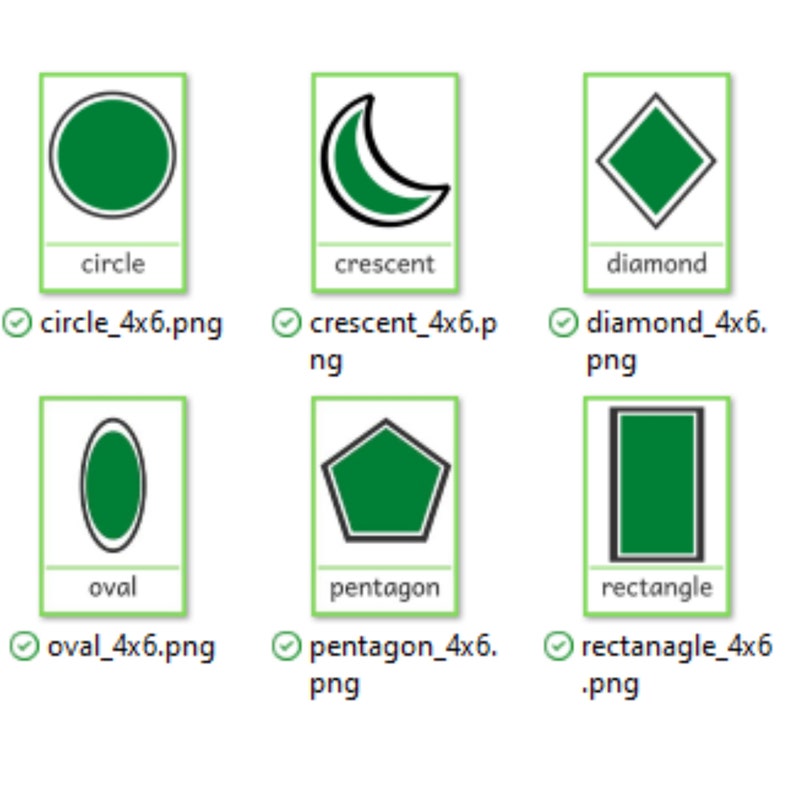 Flashcards of Shapes for Teachers and Parents, ESL and Homeschool - Etsy