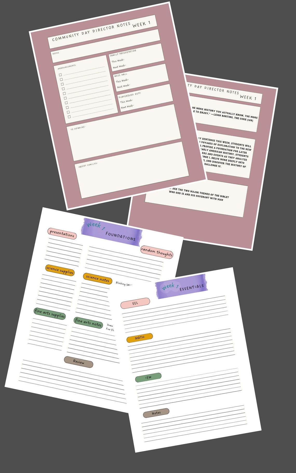 Cycle 3 Classical Conversations Director Planner 2023-2024, Foundations ...
