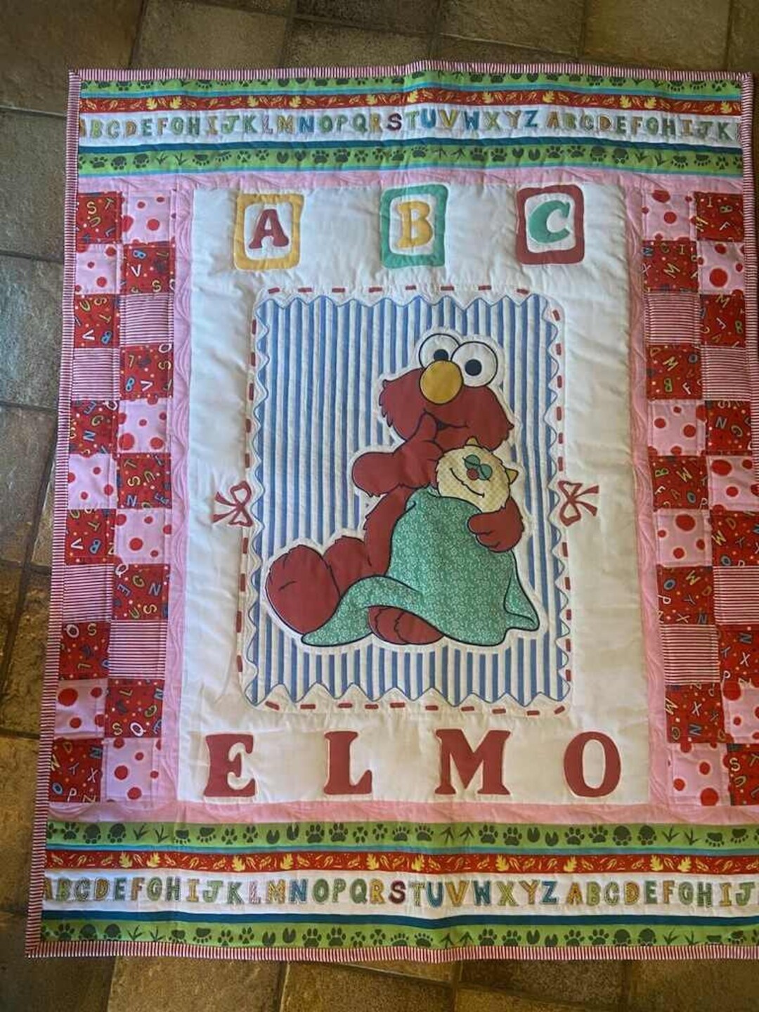 ELMO Baby Nursery Handmade Quilt - Etsy