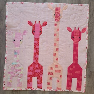 Tula Pink Handmade Baby Quilt Custom Embroidered Giraffes - Etsy