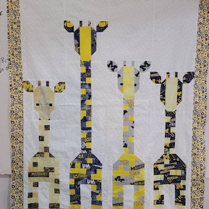 Tula Pink Handmade Baby Quilt Custom Embroidered Giraffes - Etsy