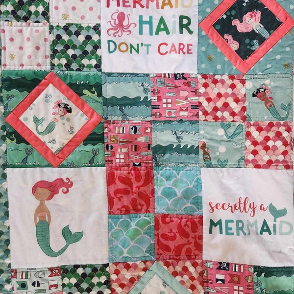 Mermaid Quilt - Etsy