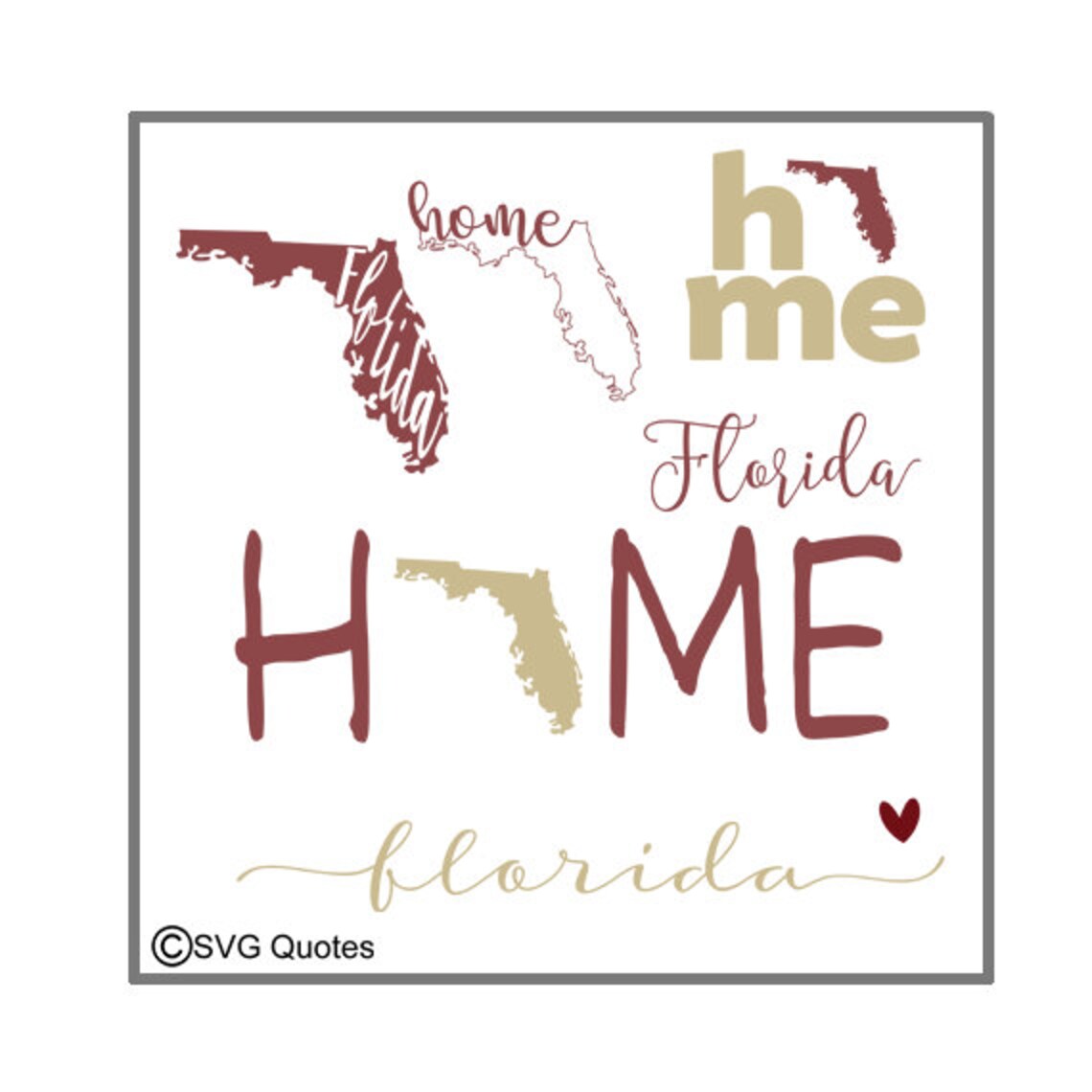 SVG Cutting File Florida State DXF EPS for Cricut Explore | Etsy