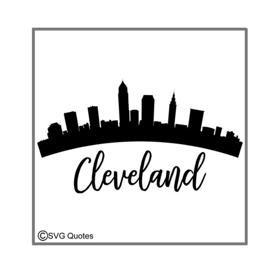 SVG DXF EPS Cutting File Cleveland Skyline for Cricut Explore ...