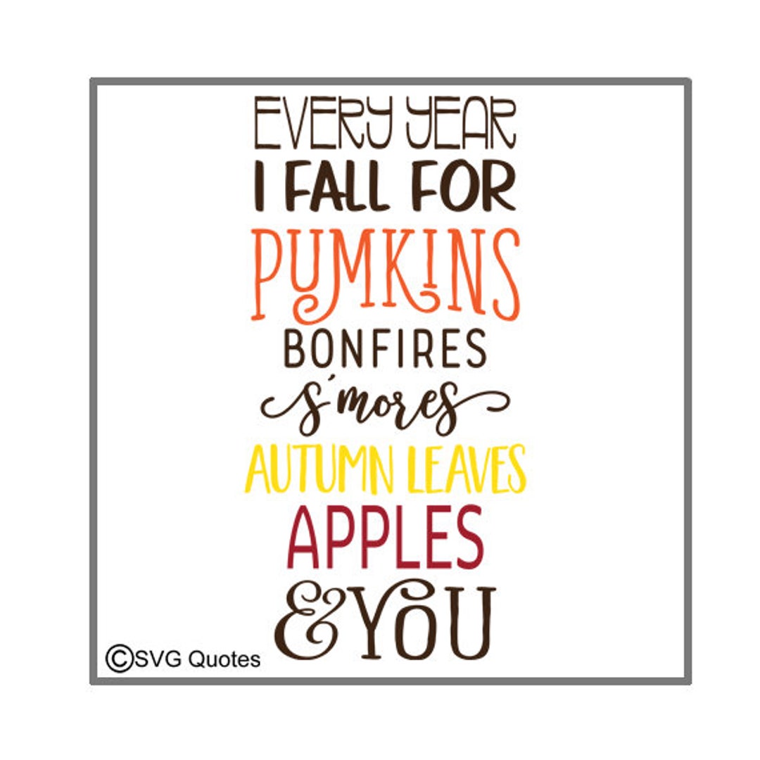 SVG Cutting File Fall Sign DXF EPS for Cricut Explore, Silhouette ...