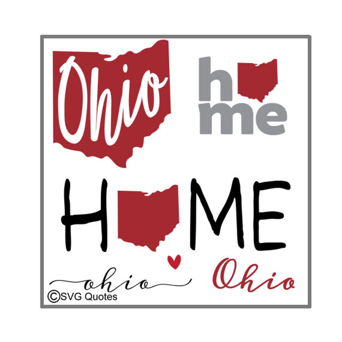 SVG Cutting File Ohio State DXF EPS for Cricut Explore - Etsy