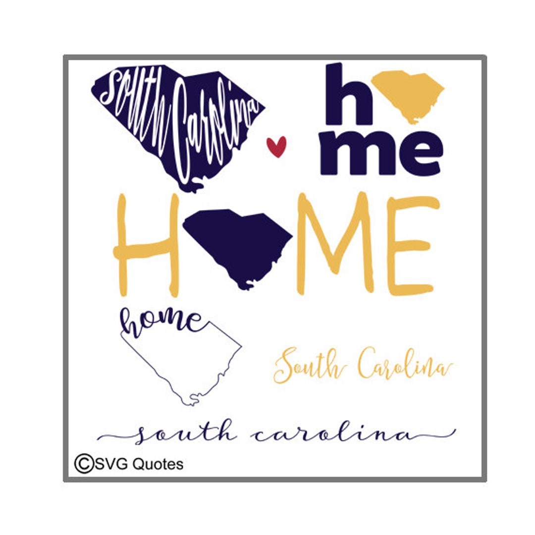 SVG Cutting File South Carolina DXF EPS for Cricut Explore, Silhouette ...