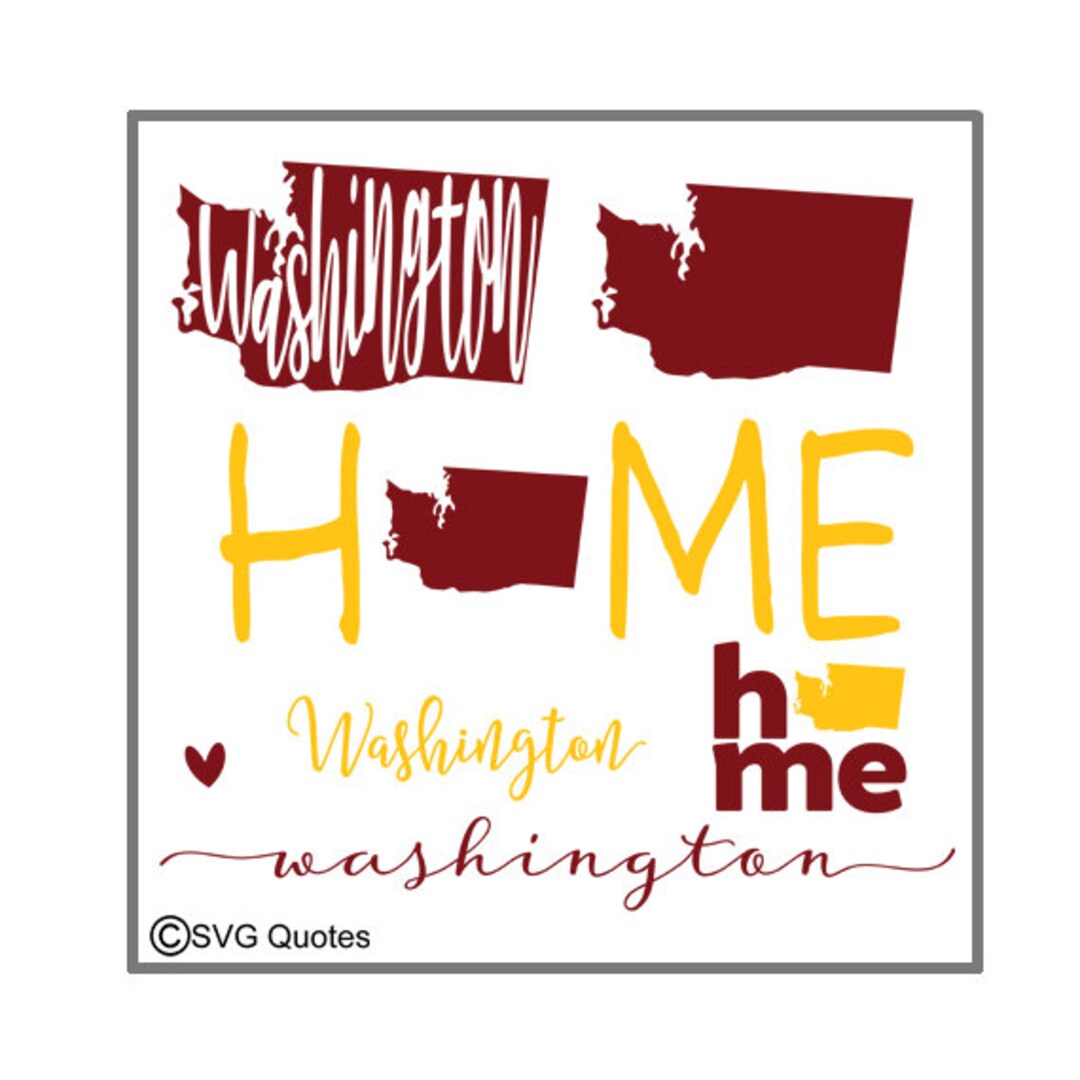 SVG DXF Cutting File Washington State Home for Cricut Explore ...