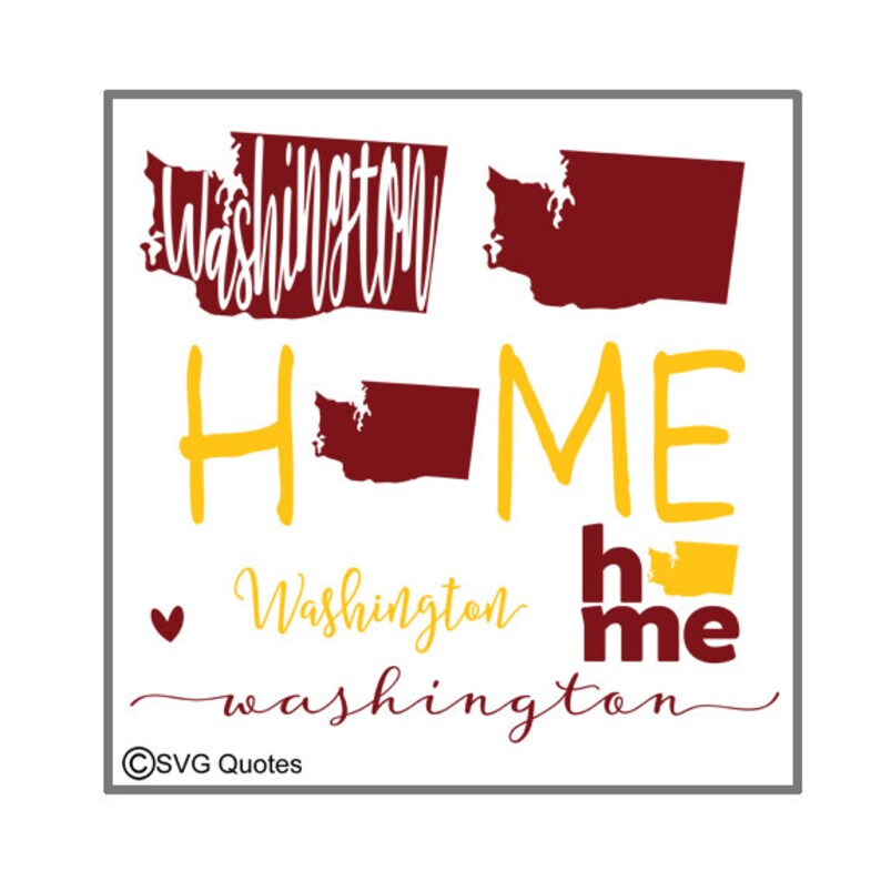 SVG DXF Cutting File Washington State Home for Cricut Explore - Etsy