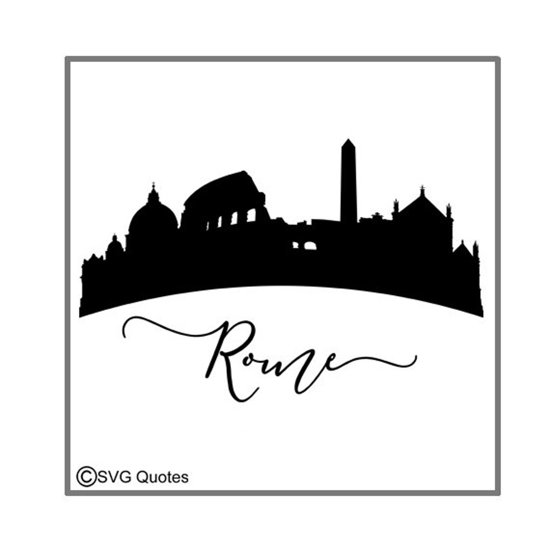 SVG Cut File Rome Skyline DXF EPS for Cricut Explore, Silhouette & More ...