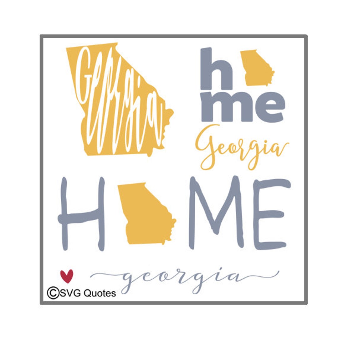SVG Cutting File Georgia State DXF EPS for Cricut Explore, Silhouette ...