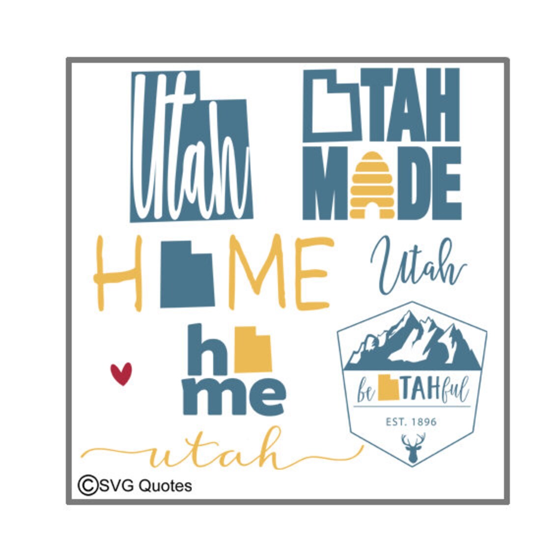SVG Cutting File Utah State DXF EPS for Cricut Explore - Etsy