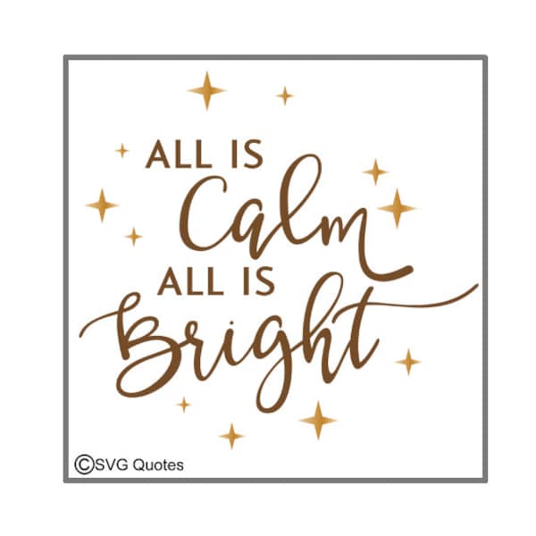 All is Calm All is Bright Sign - Etsy