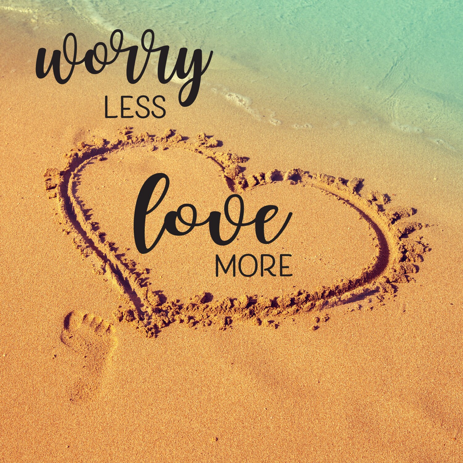 Worry Less Love More SVG DXF EPS Cutting File for Cricut | Etsy