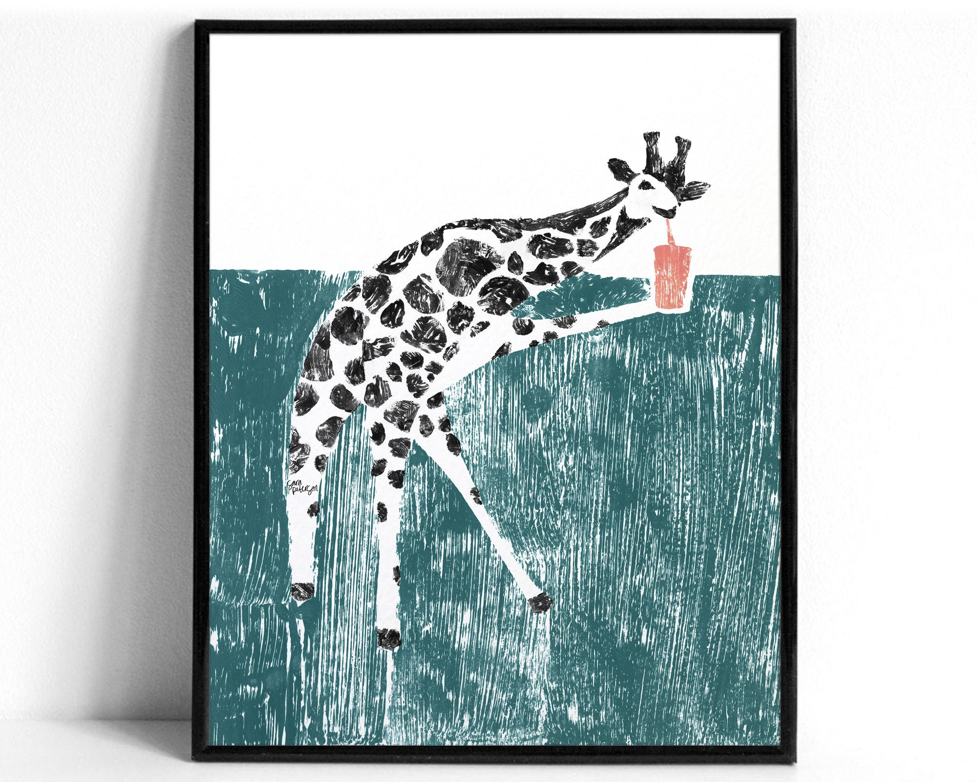 Funny Giraffe Print, Whimsical Animal Art - Etsy