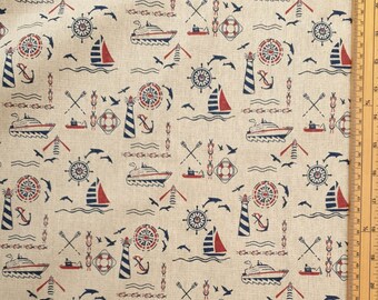 Nautical fabric | Etsy