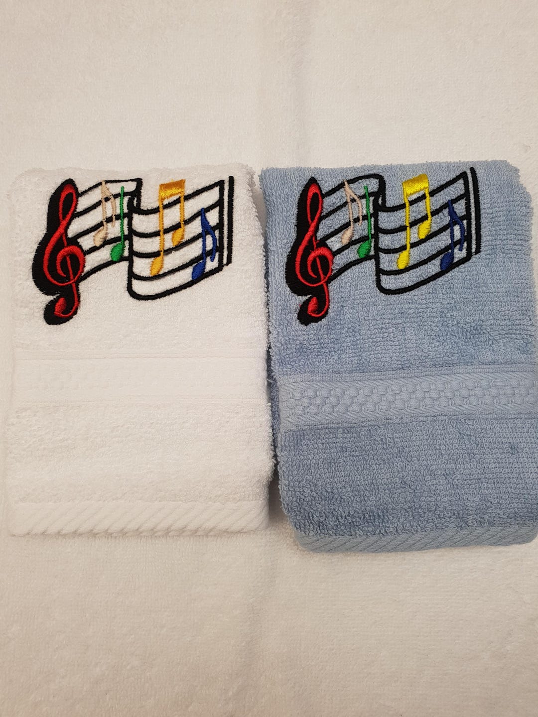 Personalised Music Notes Face Cloth Christmas Gifts Present Add NAME ...