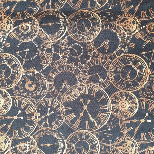 Clock Fabric - Etsy