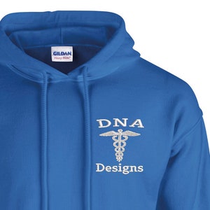 Personalised Embroidered Logo Hoodie Custom Workwear UK Gildan Company ...