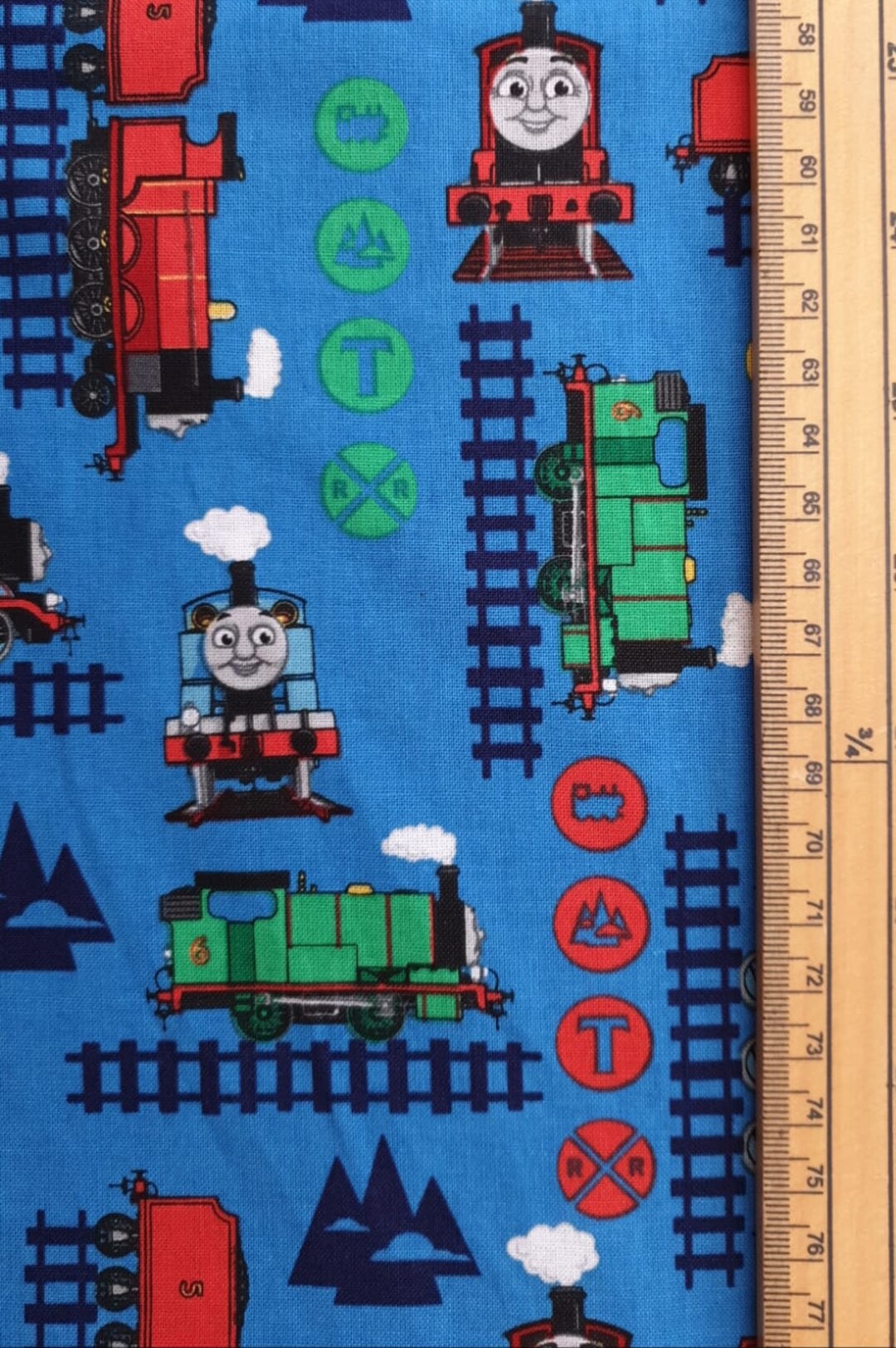 Thomas the Tank Engine Fabric UK 100% Cotton Material by Metre ...