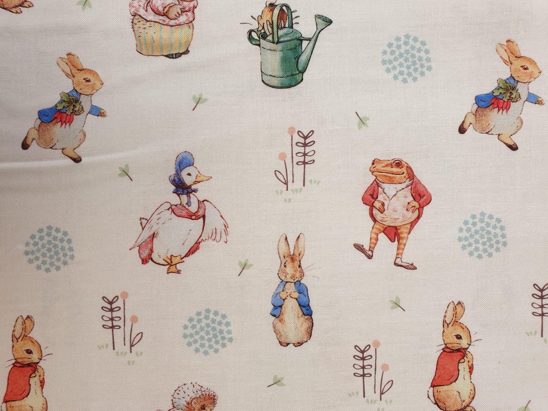 Peter Rabbit Fabric UK 100% Cotton Material by Metre Patchwork Animals ...
