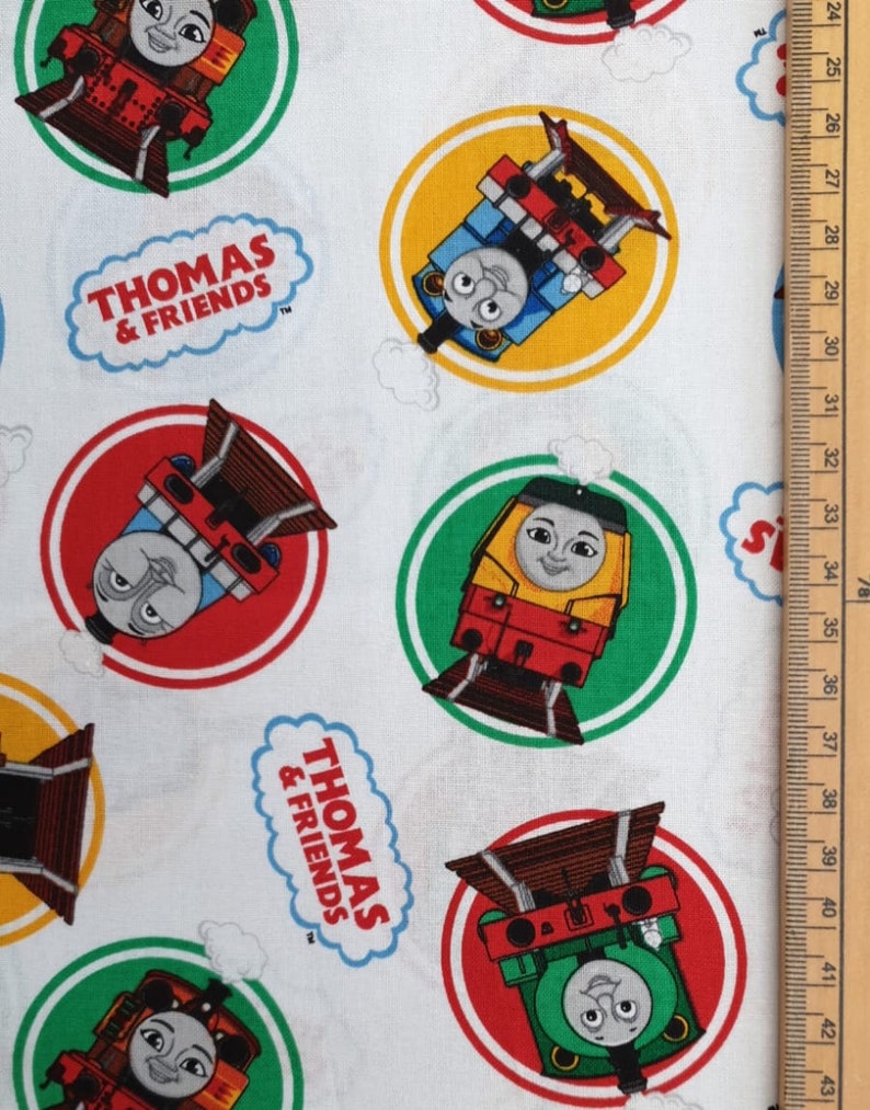 Thomas the Tank Engine Fabric UK 100% Cotton Material by Metre | Etsy