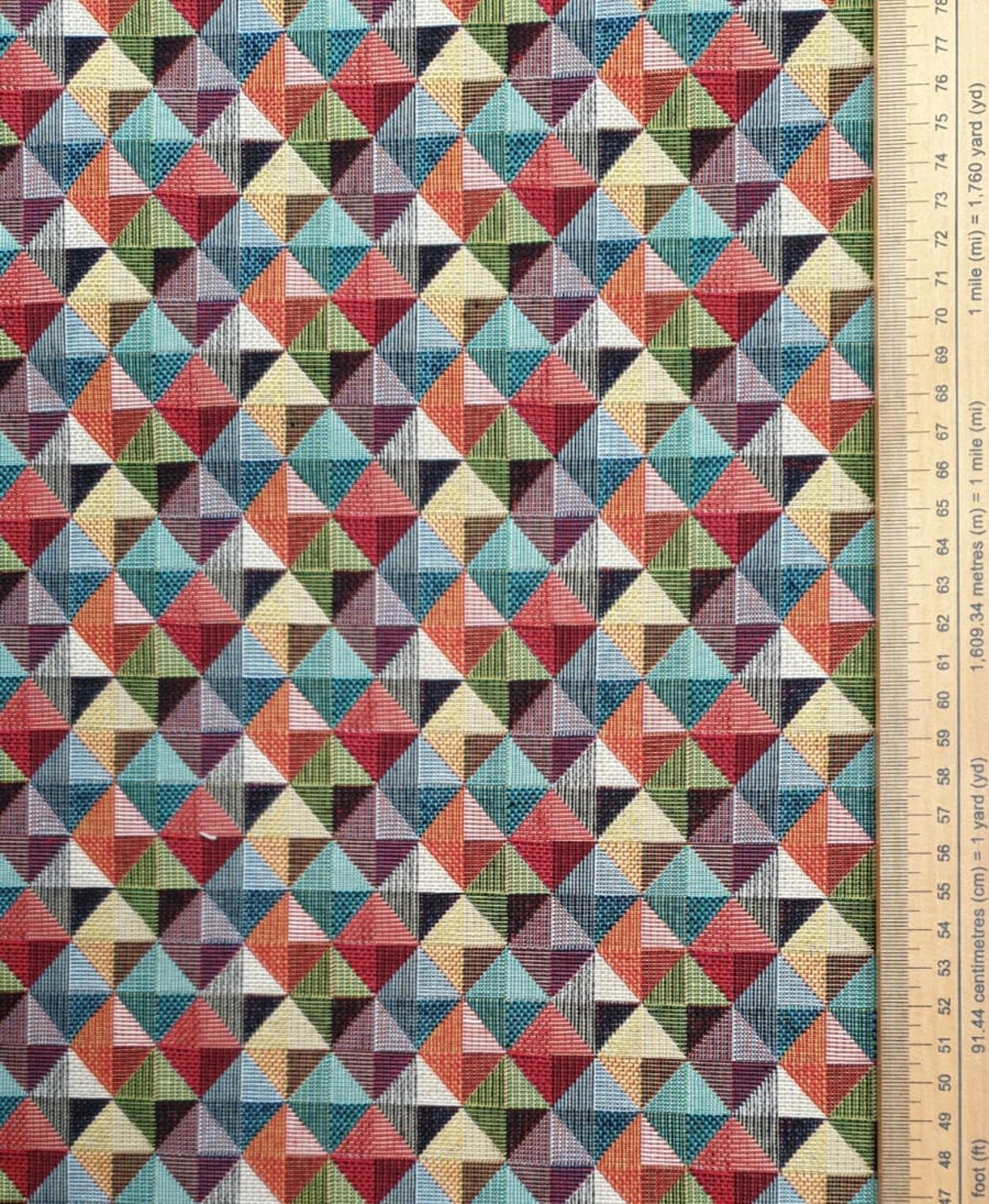Colourful Little Multi Cubes Fabric 80% Cotton 20 Polyester Material by ...