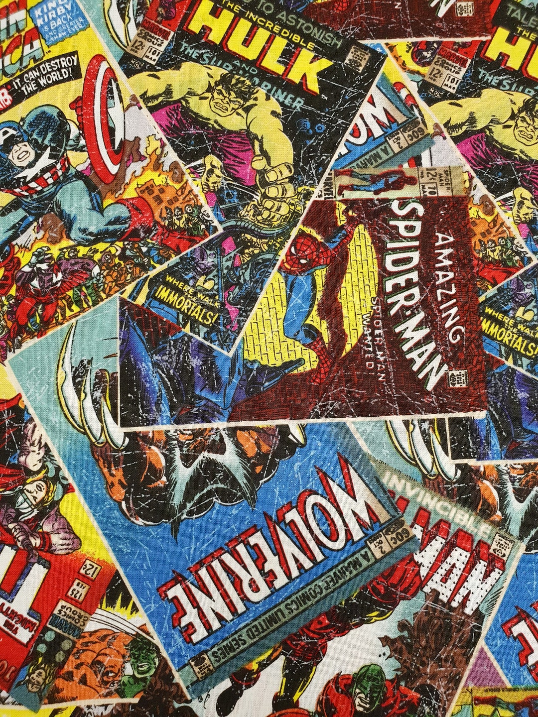 Marvel Avengers Comic Superhelden Stoff UK Fat Quarter 50cm x - Etsy.de