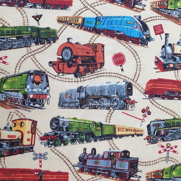 Train Fabric - Etsy