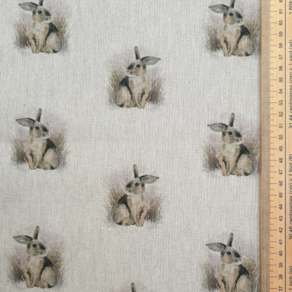 Bunny Print Fabric - Etsy UK