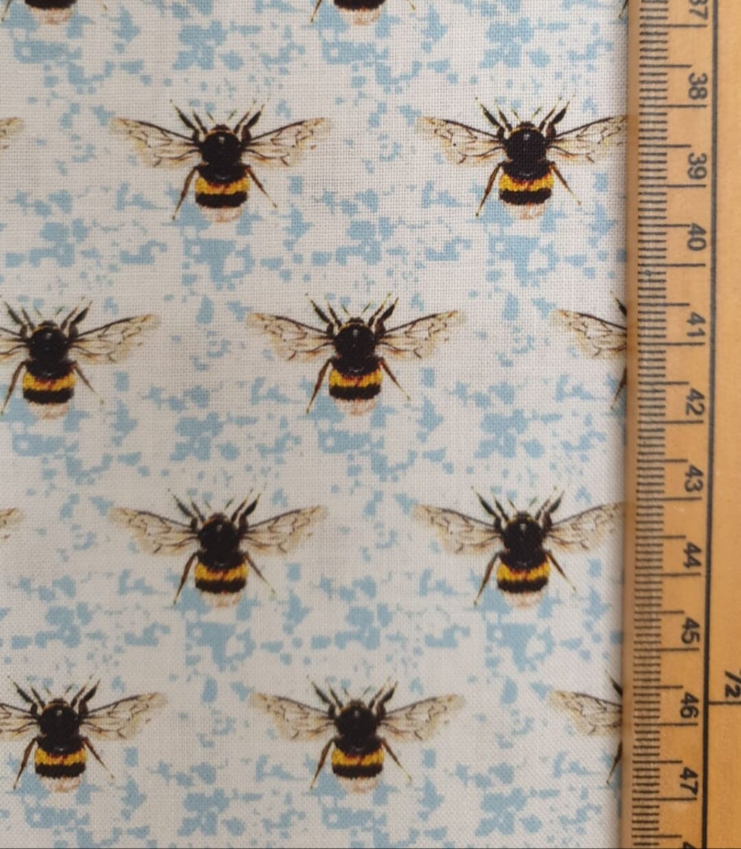 Bumblebee Bee Fabric UK 100% Cotton Material by Metre Summer Buzzing ...