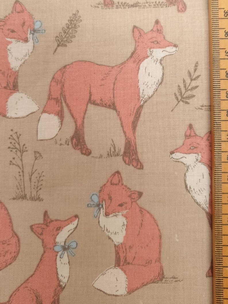 Fox Fabric UK 100% Cotton Material Shop by Metre Fox Family Amazing ...