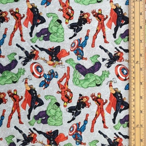Avengers Character Fabric UK Fat Quarter 20" X 22" or 50cm X 56cm 100% ...
