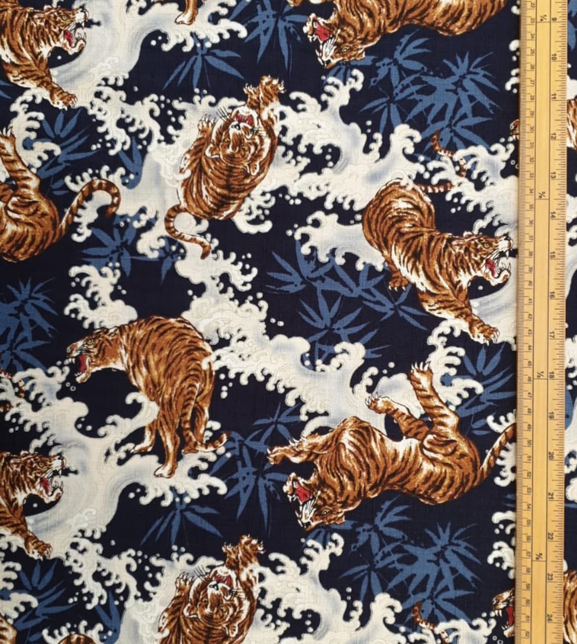 Tiger Fabric UK 100% Cotton Material by Metre Patchwork Blue - Etsy