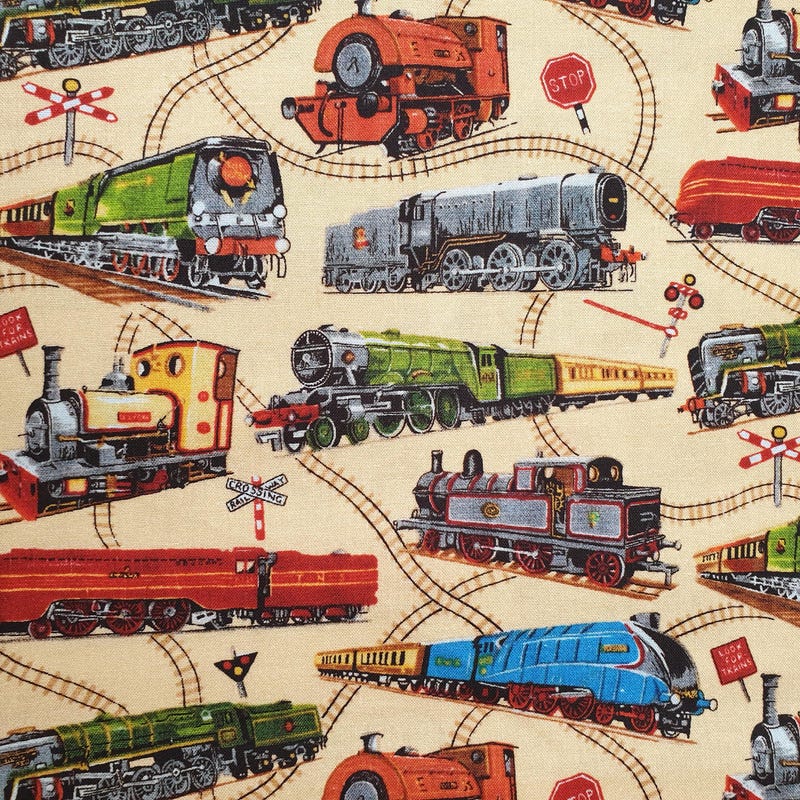 Train Fabric - Etsy