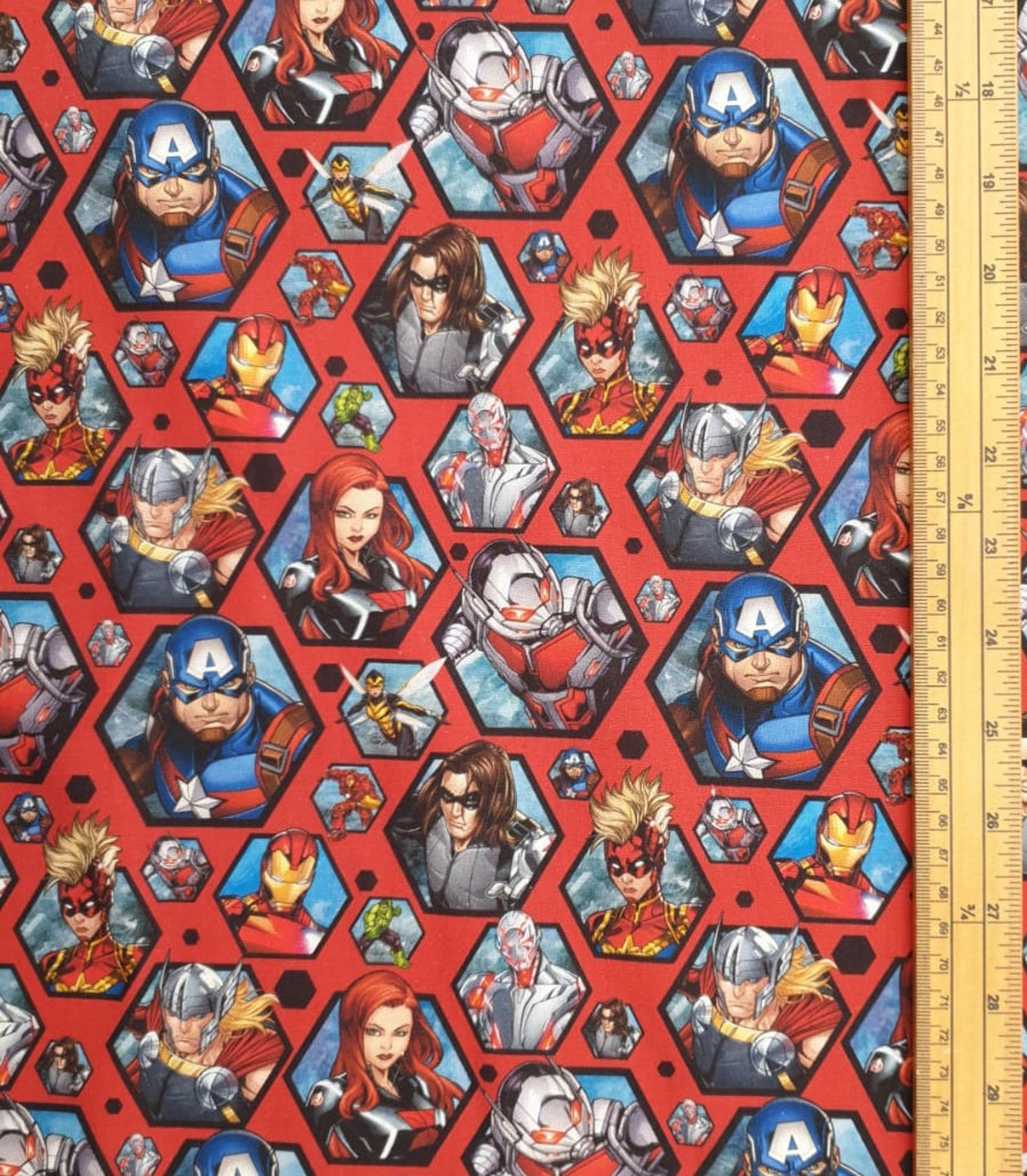 Marvel Avengers Fabric UK 100% Cotton Character Material Shop - Etsy
