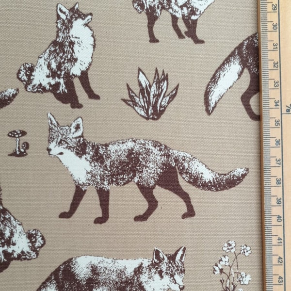 Fox Print Fabric - Etsy