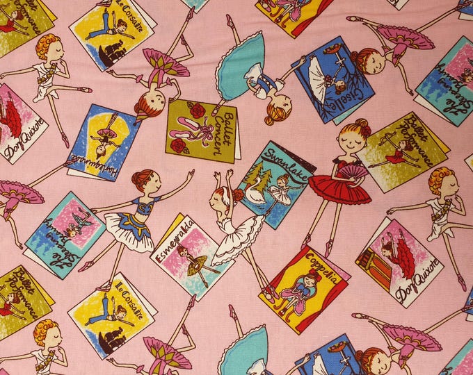 Ballet Dancer Fabric UK 100% Cotton Material by Metre Patchwork ...