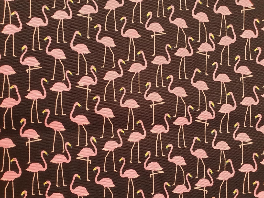 Flamingo Fabric UK 100% Cotton Material Fat Quarter Patchwork Black ...