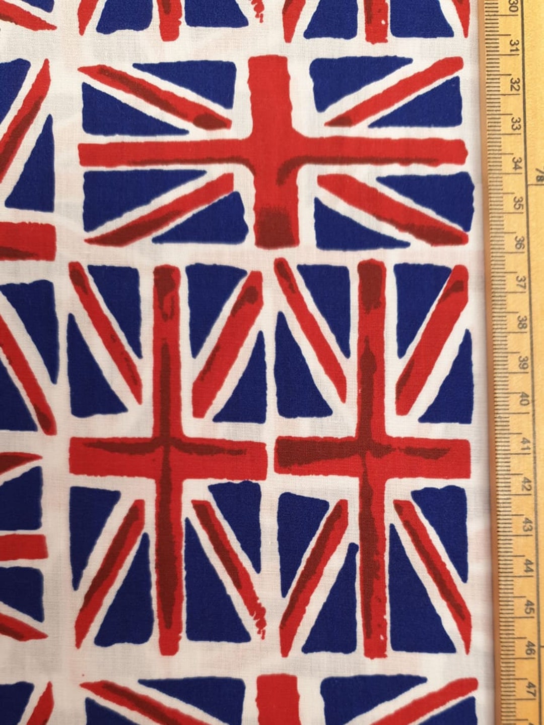Union Jack Fabric 35% Cotton 65 Polycotton Material by Metre Colourful ...