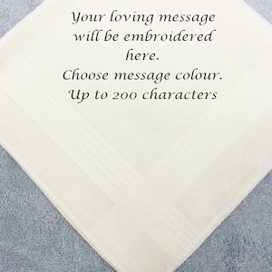 Personalised Wedding Handkerchief With Love Men Hankie Groom Partner ...